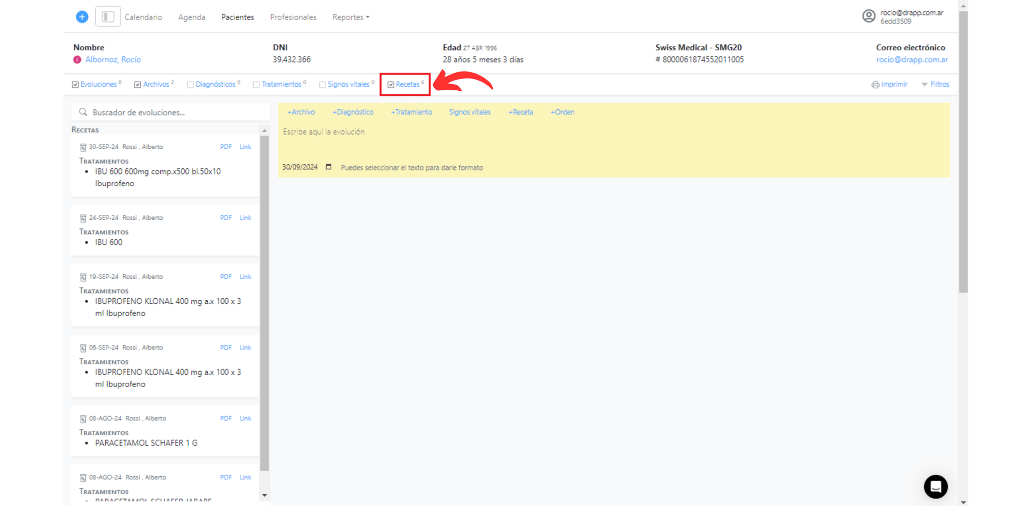 Generar Recetas Electrónicas